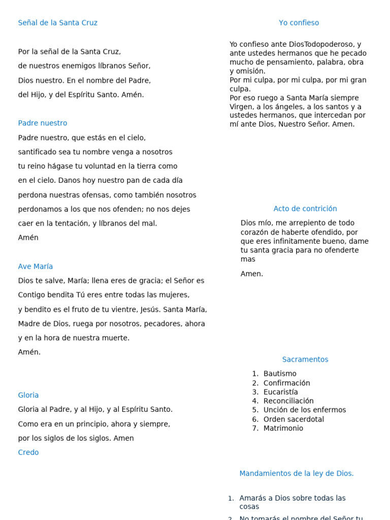 Lista de Rezos | PDF | María, madre de Jesús | eucaristía