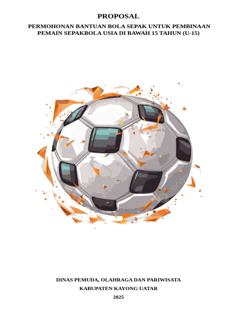 Permohonan Bantuan Bola Sepak U-15 Kayong Utara | PDF