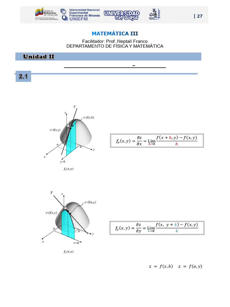 Modulo II Curso de Matematica III | PDF | Degradado | Derivado