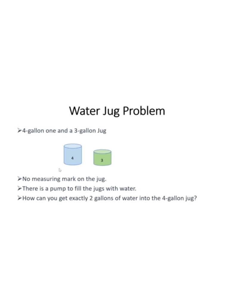 Water Jug Problem | PDF