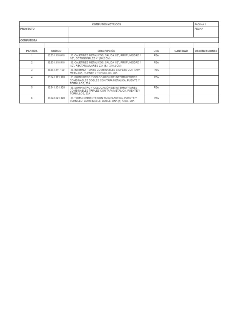 Cómputos Métricos Actividad Evaluación Und5-1-1 | PDF
