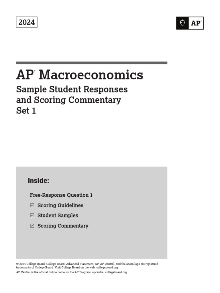 Ap24 Apc Macroeconomics q1 Set 1 | PDF | Full Employment | Macroeconomics