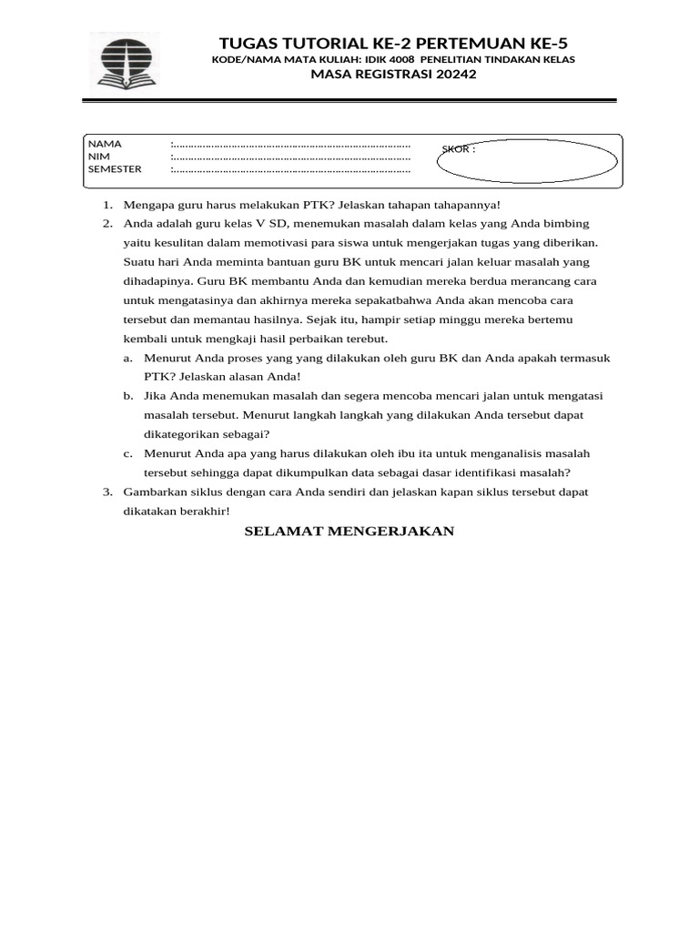 Tugas Tutorial Ke-2 | PDF