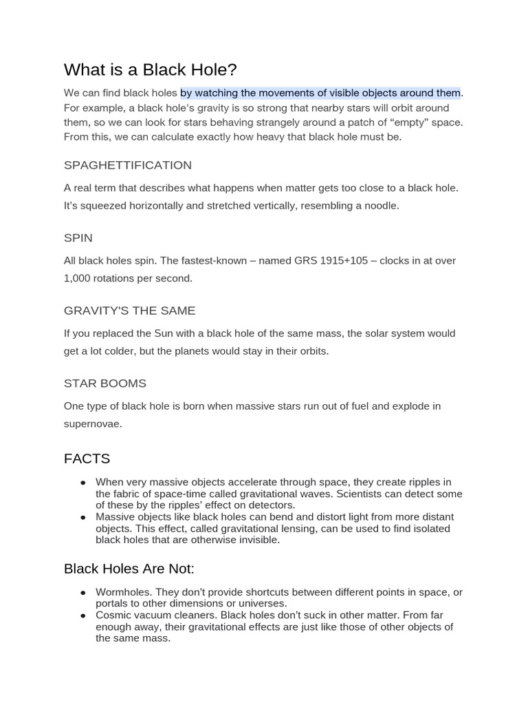 Understanding Black Hole | PDF | Black Hole | Quasar