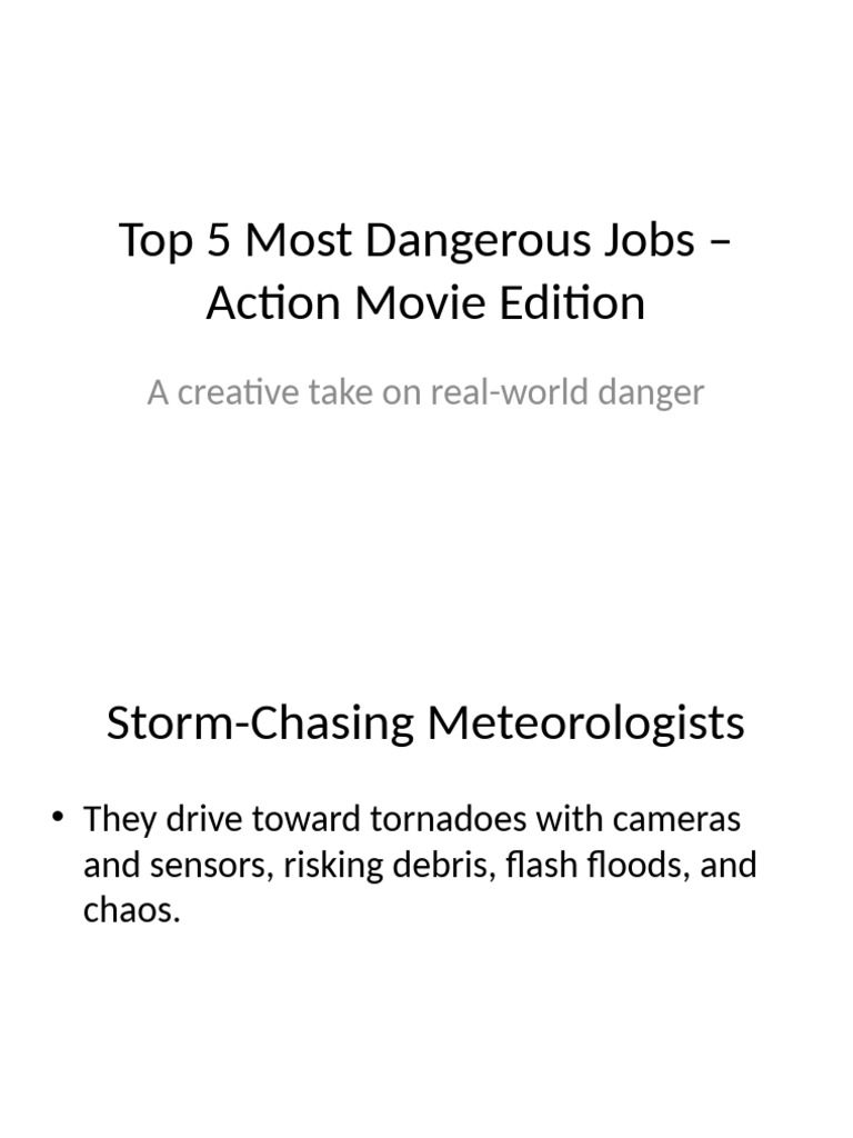 Top 5 Dangerous Jobs DAN Version | PDF