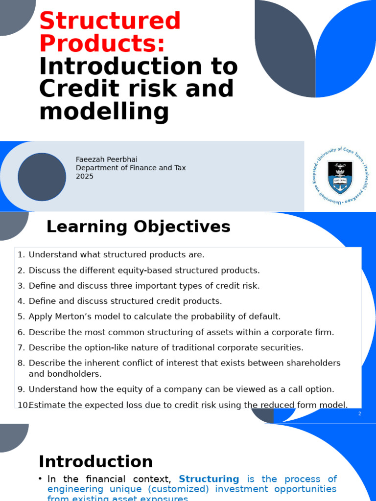 Understanding Structured Products and Credit Risk | PDF | Financial ...