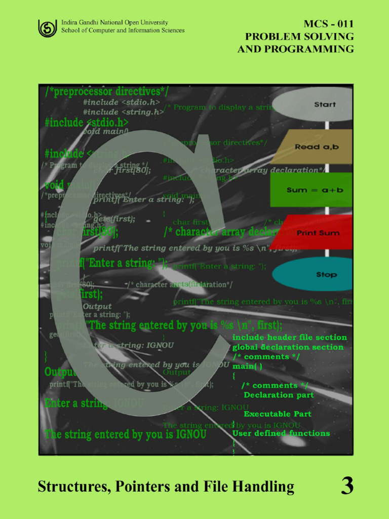 MCS-011 Block-3 | PDF | Pointer (Computer Programming) | C (Programming Language)