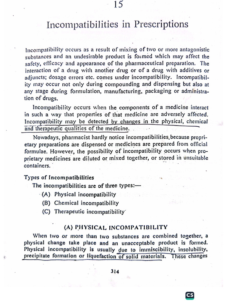 Pharmaceutical Incompatibility | PDF