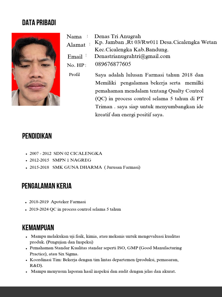 Denas Tri Anugrah CV | PDF