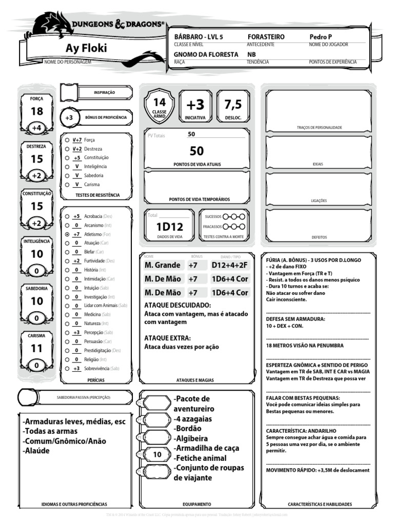 Ficha Ay Floki | PDF