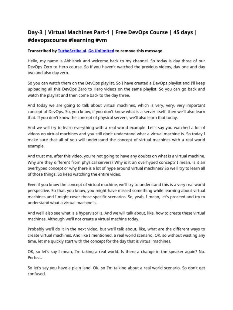 Day-3 - Virtual Machines Part-1 - Free DevOps Course - 45 Days - #Devopscourse #Learning #VM ...