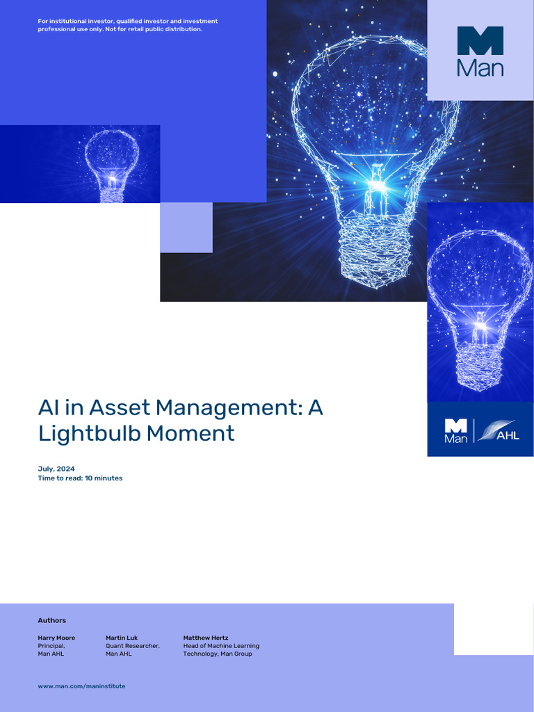 Man AHL Analysis AI in Asset Management A Lightbulb Moment English 11 ...