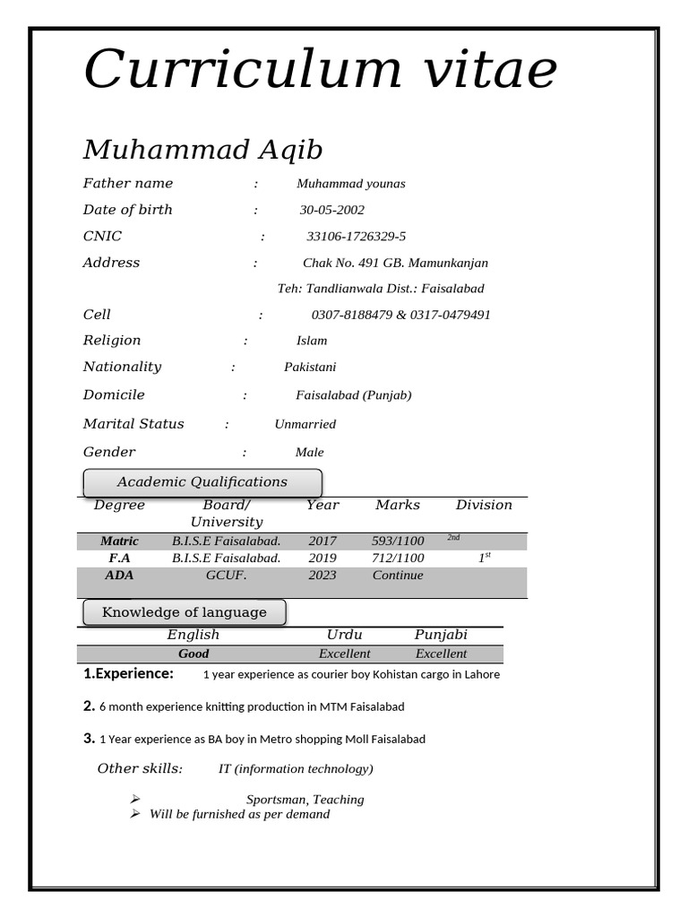 Muhammad Aqib | PDF