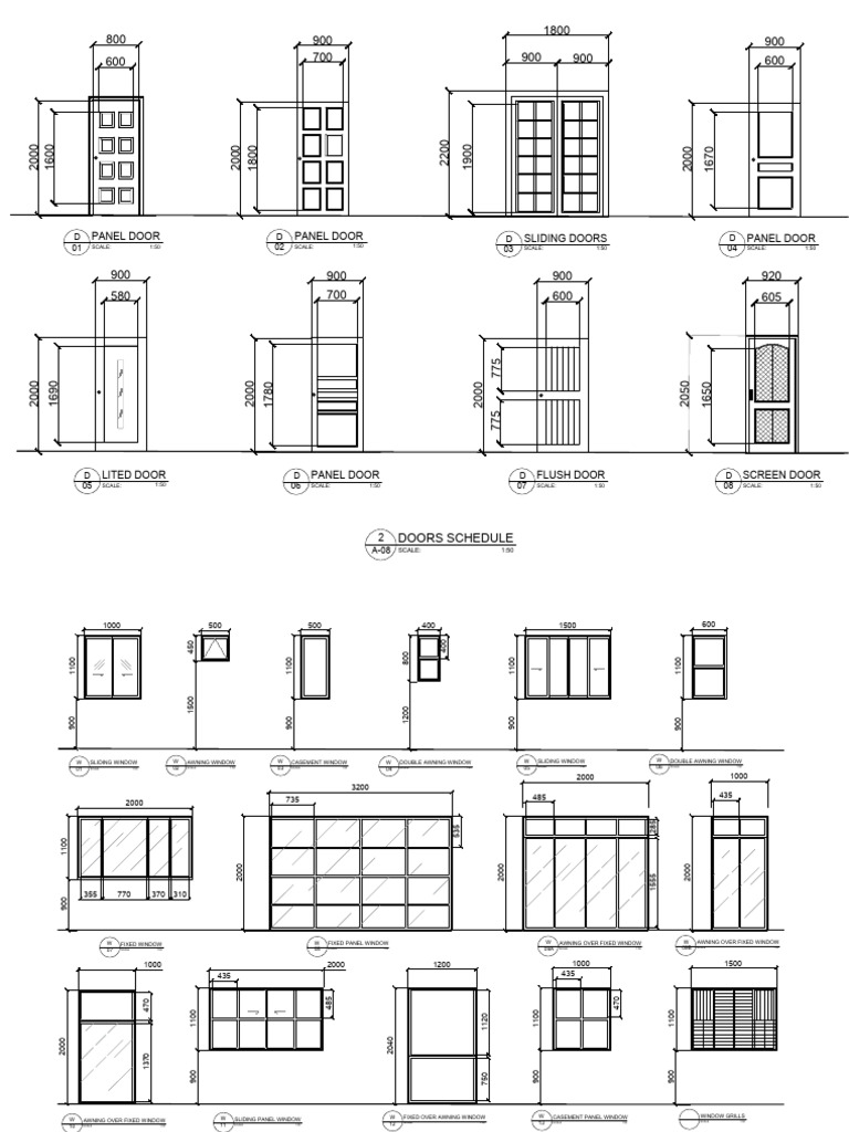 Door Windows Schedule Revised | PDF | Window | Architectural Design