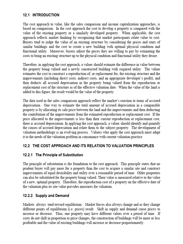 Chapter 12 - Cost Approach to Valuation | PDF | Real Estate Appraisal | Depreciation
