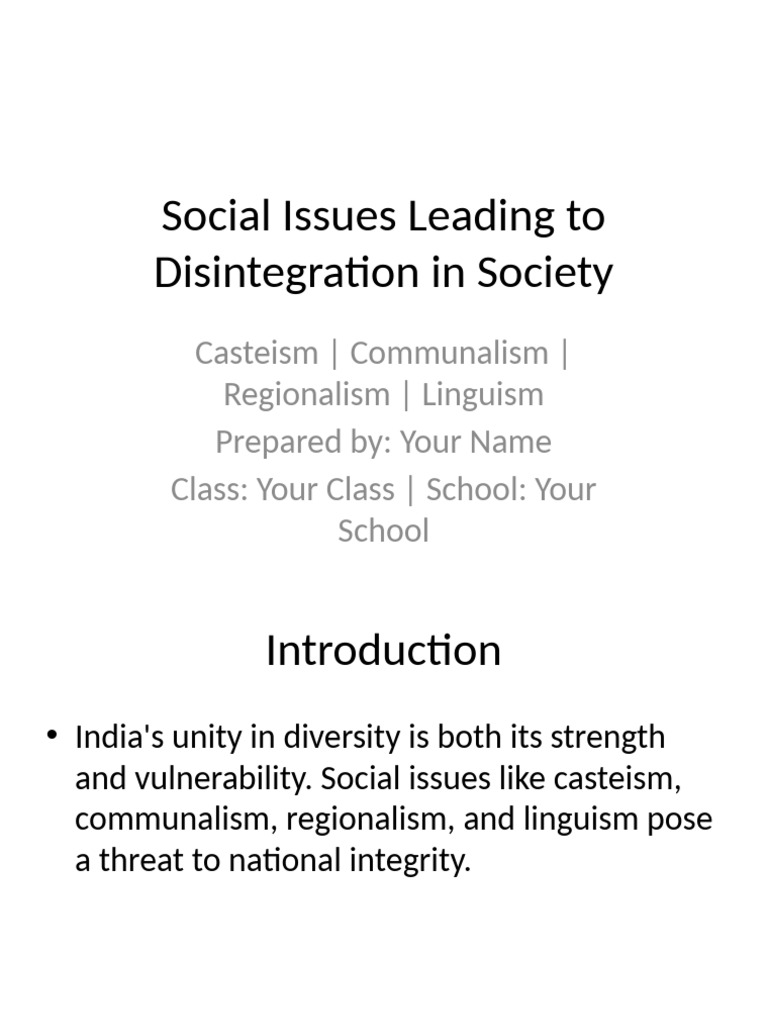 Enhanced Social Issues Presentation | PDF