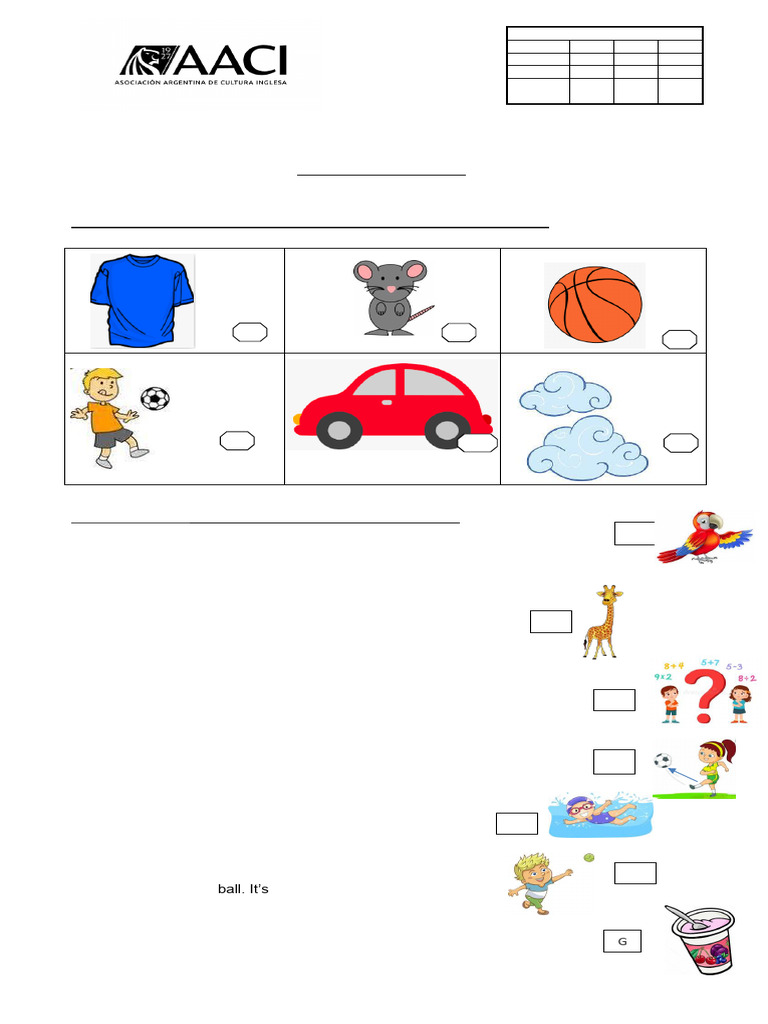 Kids 3 Mid Year Test Paper 1 Jul 21 | PDF