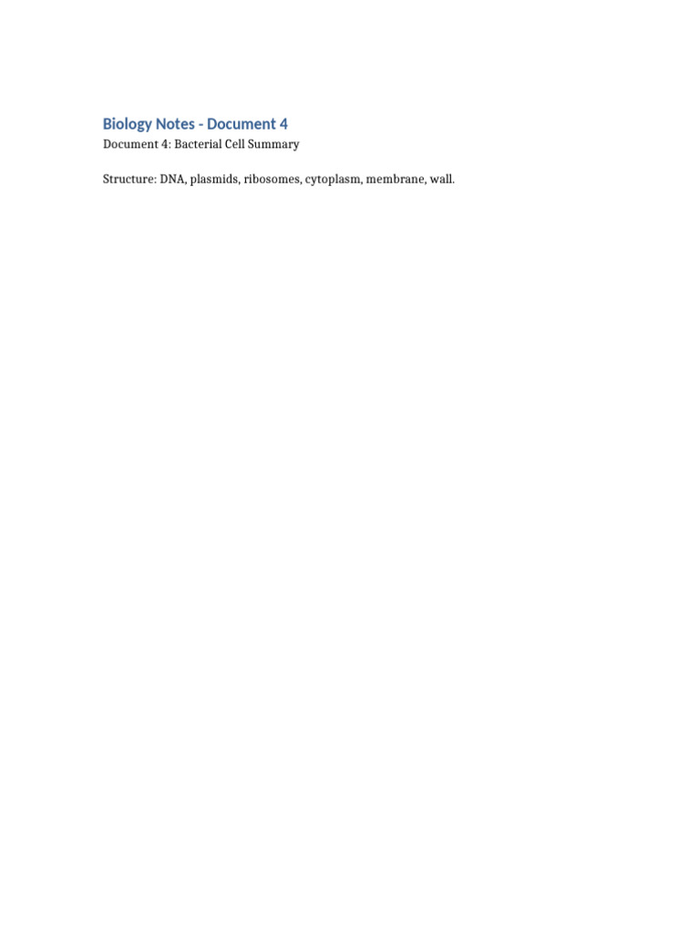 Biology Document 4 | PDF