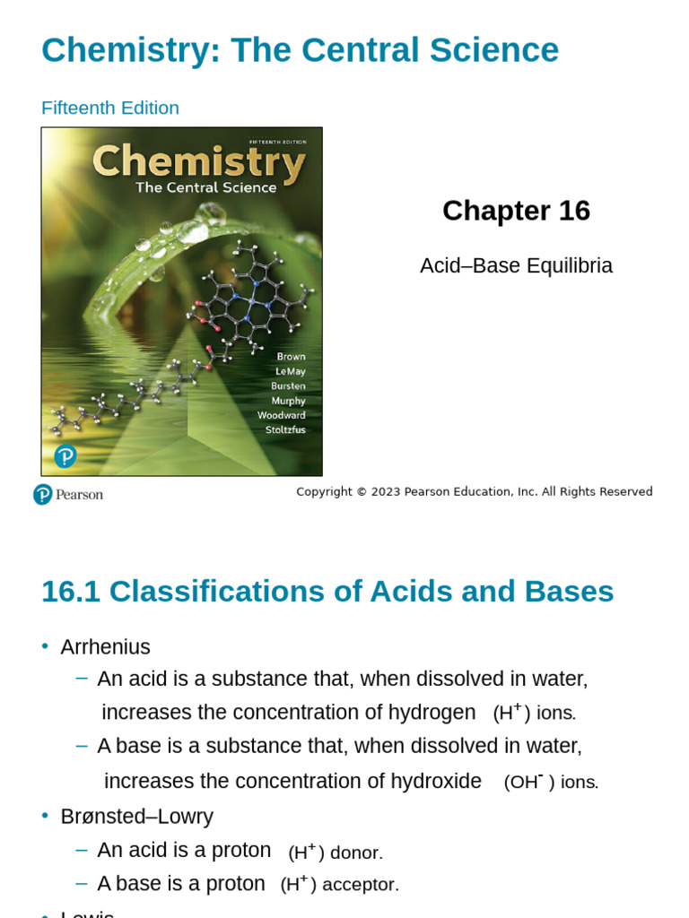 blb15 Chem ch16 Lecture PPT | PDF | Acid | Ph
