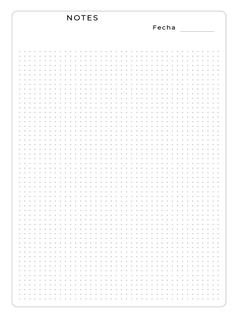 White and Black Minimalist Simple Blank Notes Notepad | PDF
