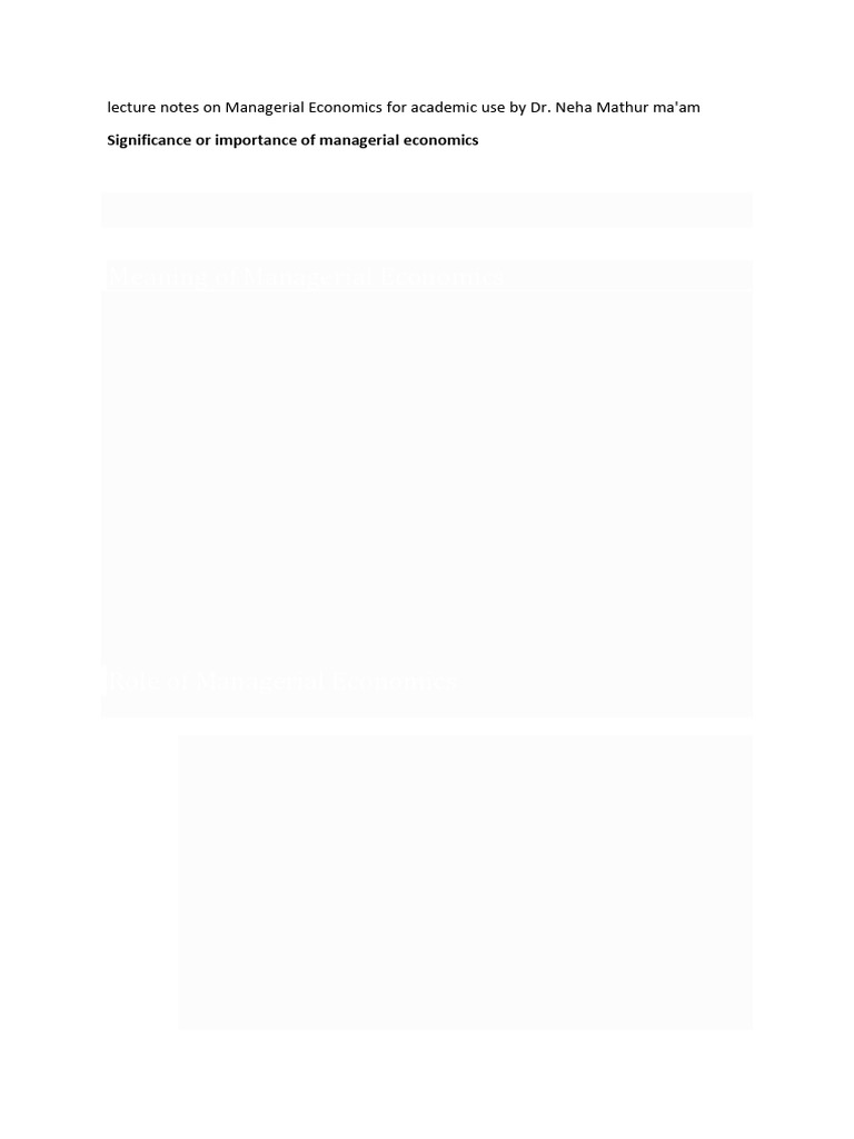 Managerial Economics by - DR - Neha MATHUR | PDF | Economics | Profit ...