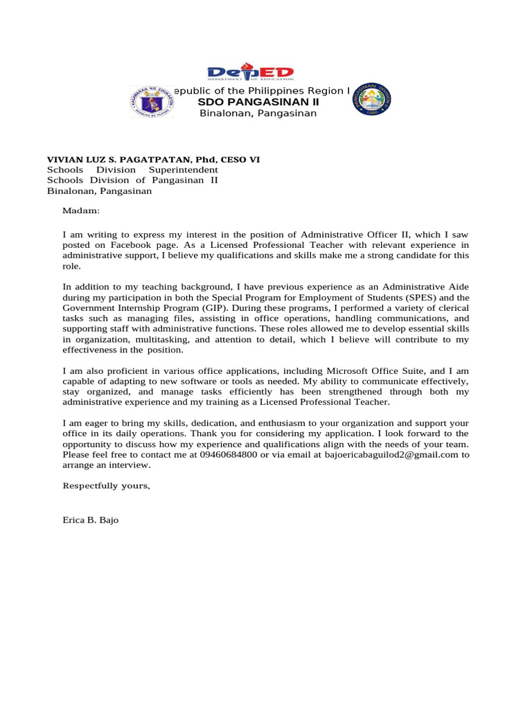 Letter of Intent Pang II | PDF