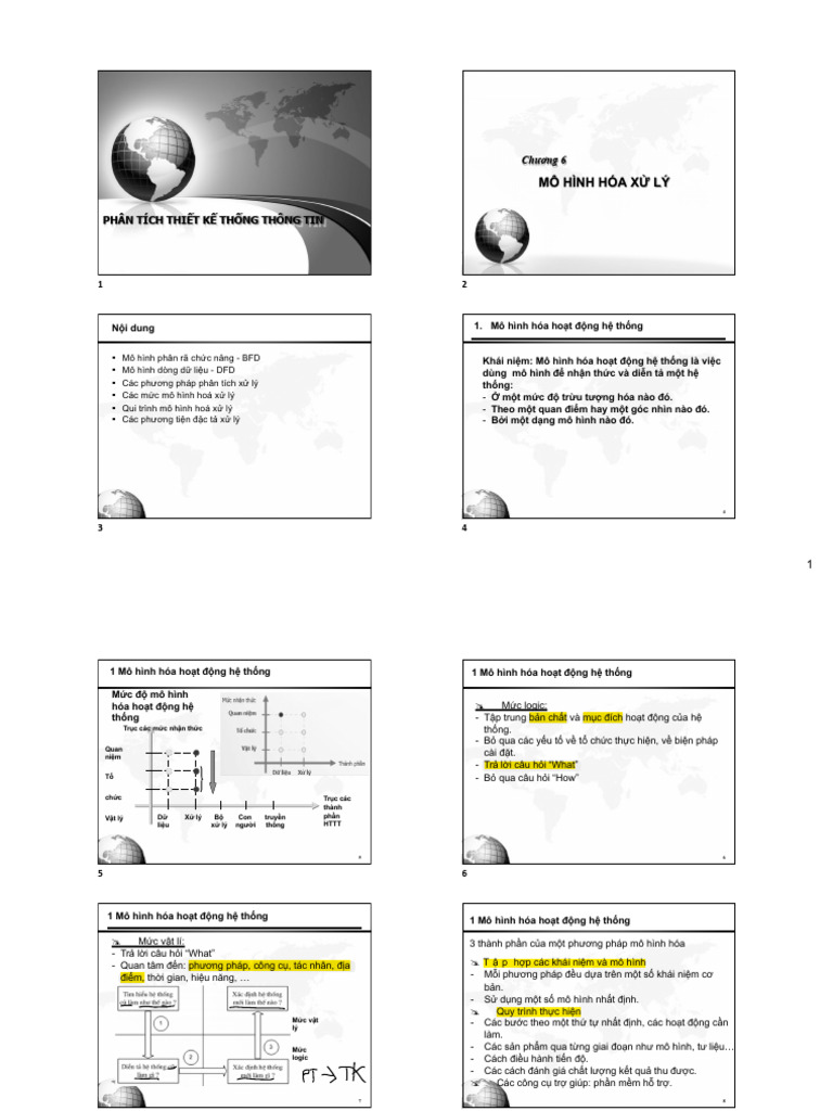 PTTKHTTT c6 Mo Hinh Hoa Xu Ly | PDF