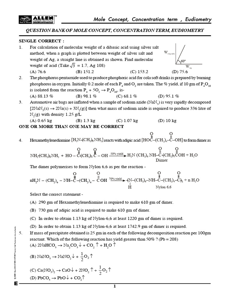 00000829-Mole, Conc, Eudio-Eng | PDF | Gases | Alkene