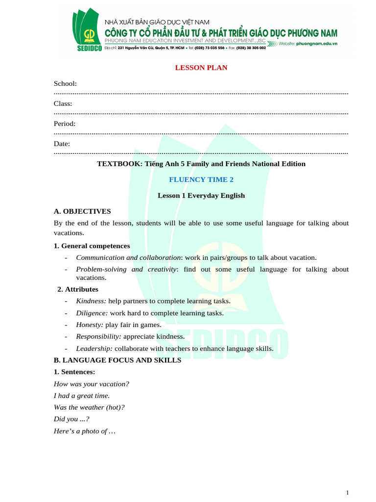 Fluency Time 2 - Lesson 1 | PDF | Cognitive Psychology | Learning