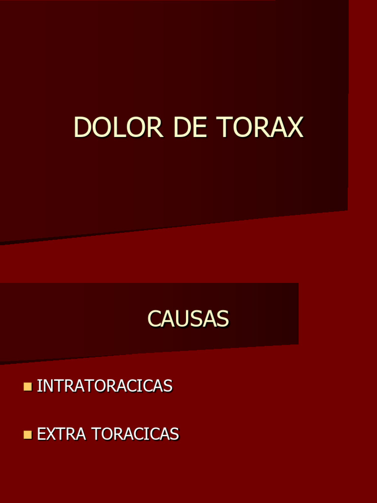 Dolor de Torax | PDF