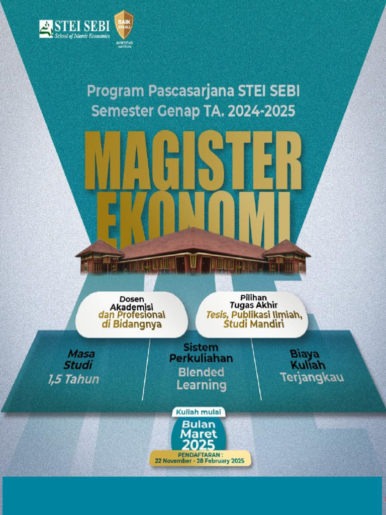 Brosur Magister Ekonomi STEI SEBI 2025 - (2) - Output | PDF