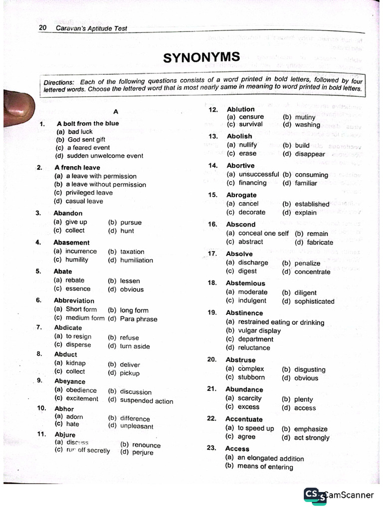 Synonym For ETEA Test - by Taimur Shah | PDF