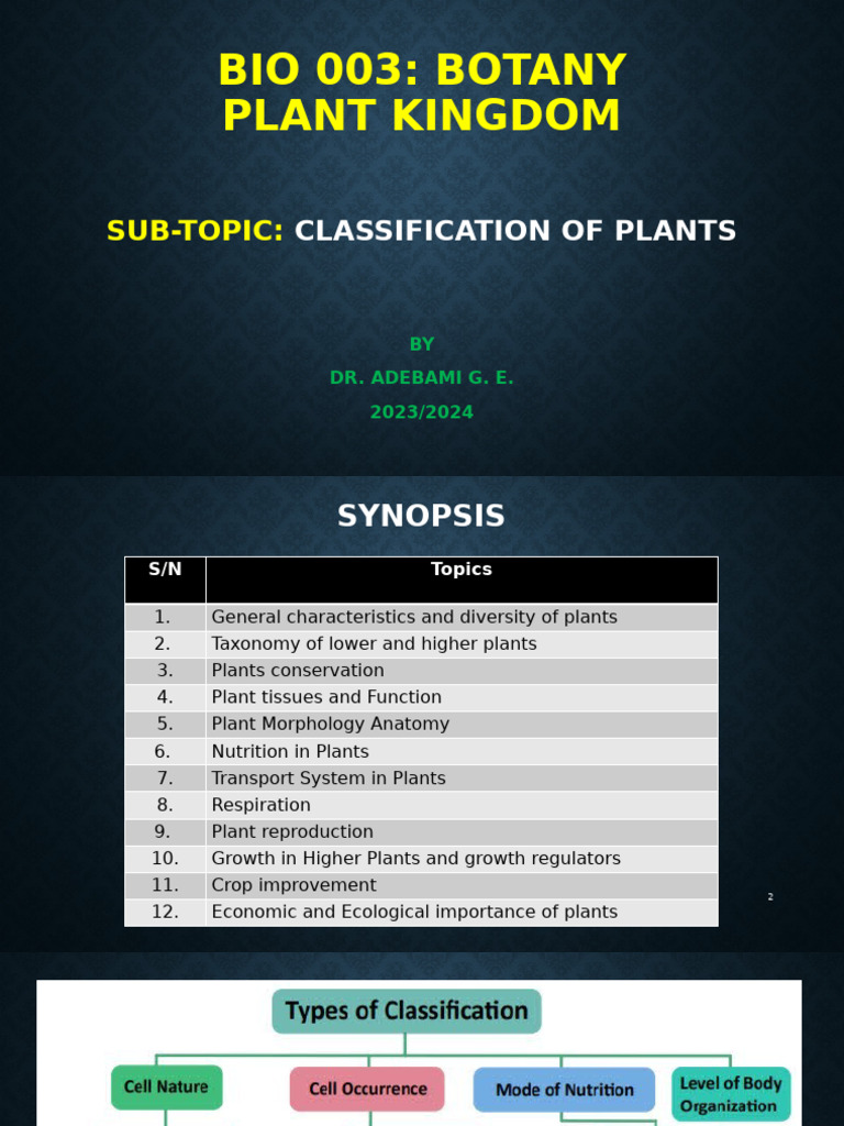 Bio 003.. Lec.1a - Plant Kingdom | PDF | Leaf | Plant Stem
