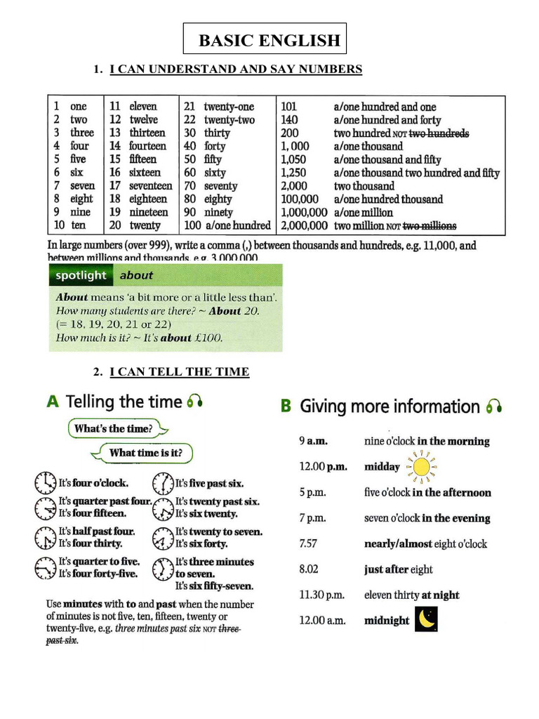 Basic English | PDF