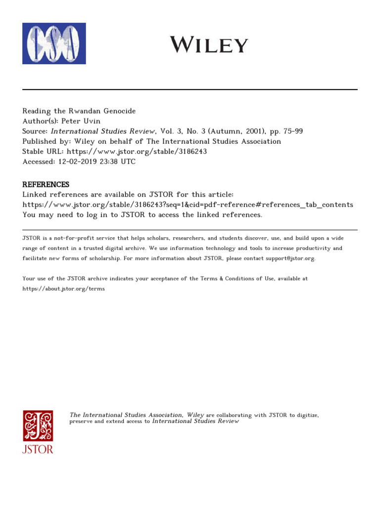 Understanding the Rwandan Genocide | PDF | Hutu | Tutsi