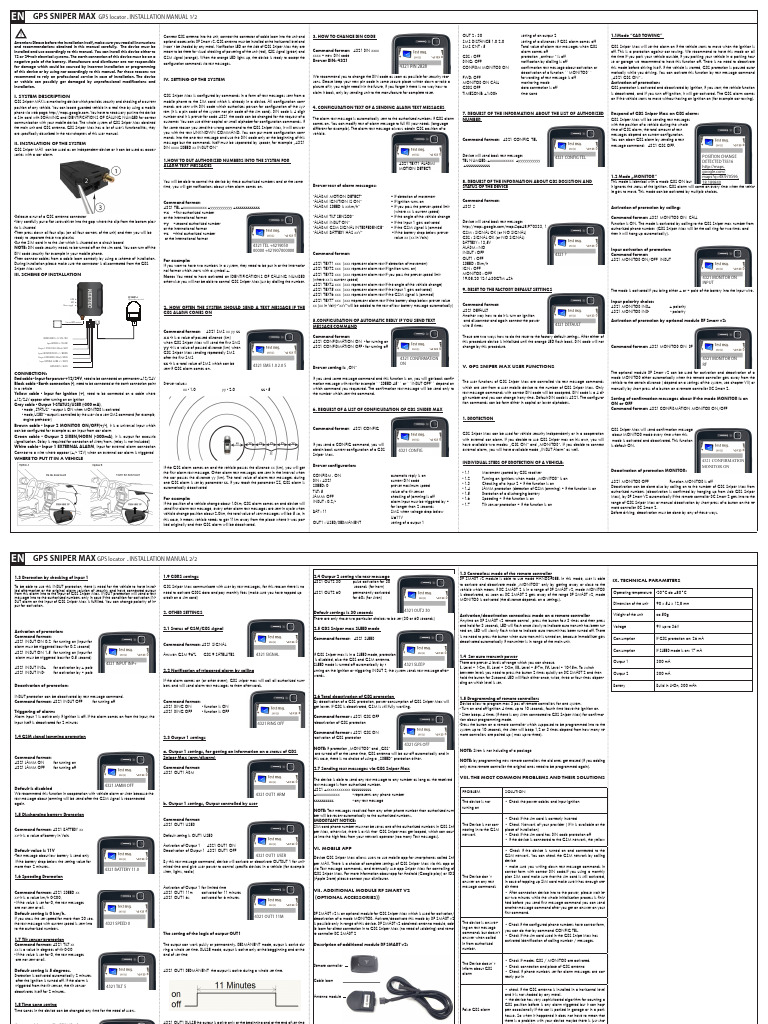 GPS Sniper Max Installation Guide | PDF | Global Positioning System ...