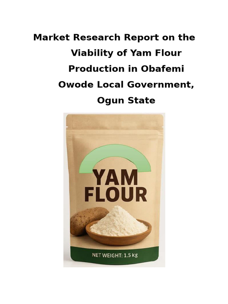 Market Research Analysis On Yam Flour-1 | PDF | Retail | Brand