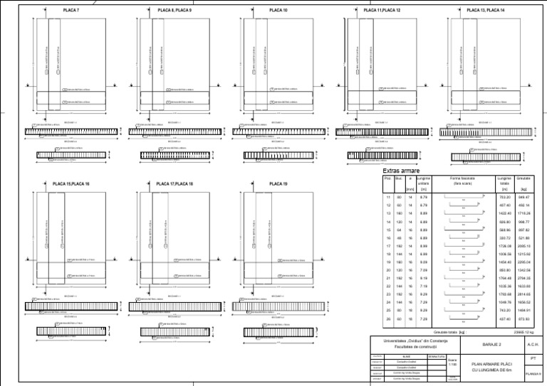 Plan Armare Plăci Cu Lungimea de 6m_9_17 | PDF