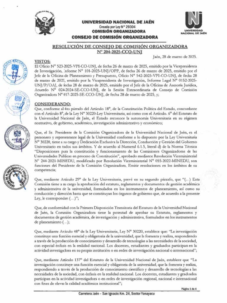 Resol N°204 2025 Bases Concurso Inves 2025 | PDF