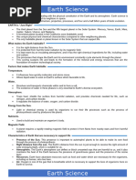Earth Science Gr. 11 Module 1 - Quarter 1 | PDF