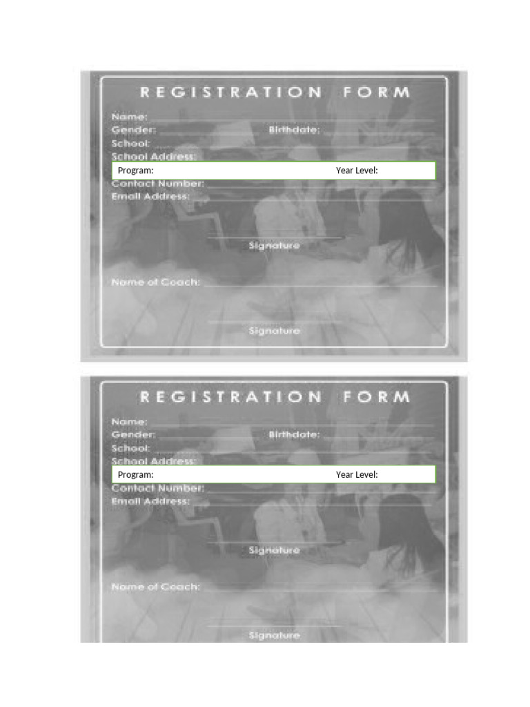 CBRC Quiz Bee Registration Form | PDF