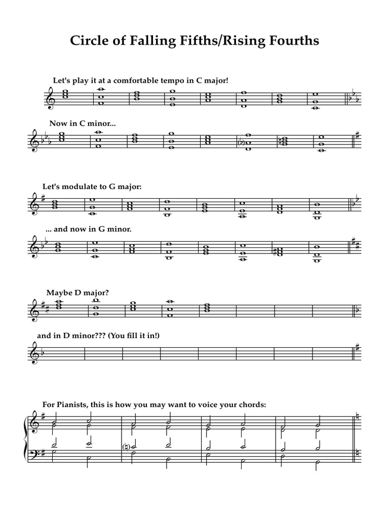 Circle of Falling Fifths Rising Fourths - Full Score | PDF