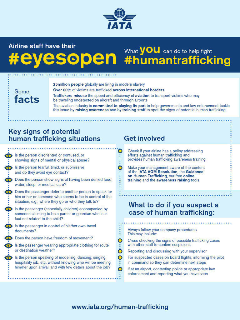 Key Signs of Human Trafficking in Aviation | PDF | Human Trafficking ...