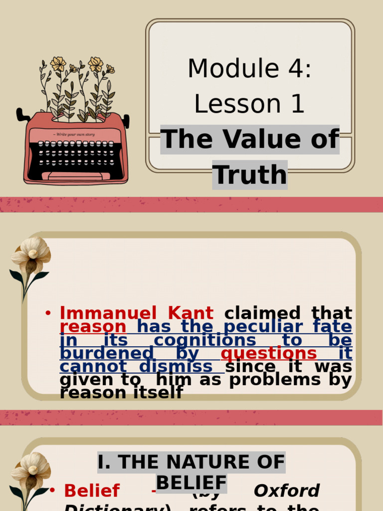 Understanding Belief and Truth Theories | PDF | Truth | Pollution