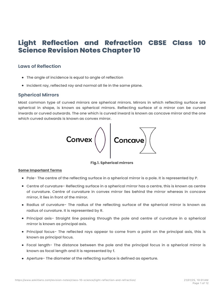 Sign Convention for Mirrors and Lenses | PDF | Mirror | Electrodynamics
