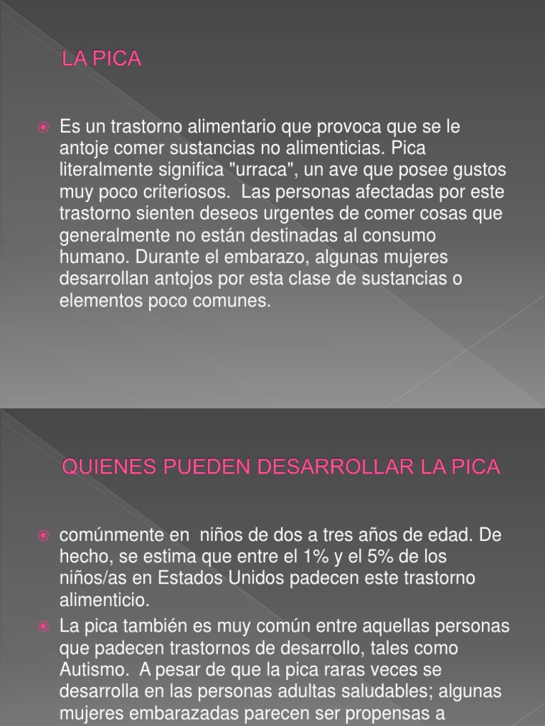 La Pica | PDF | Desorden alimenticio | El embarazo