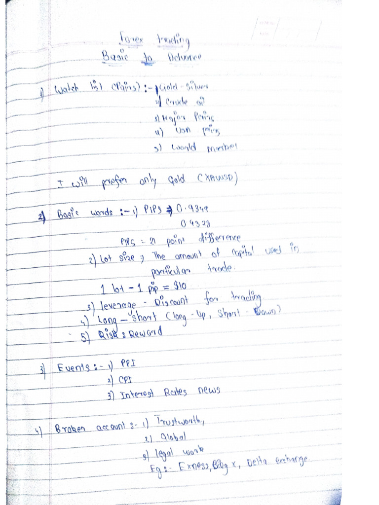Trading Forex Notes | PDF