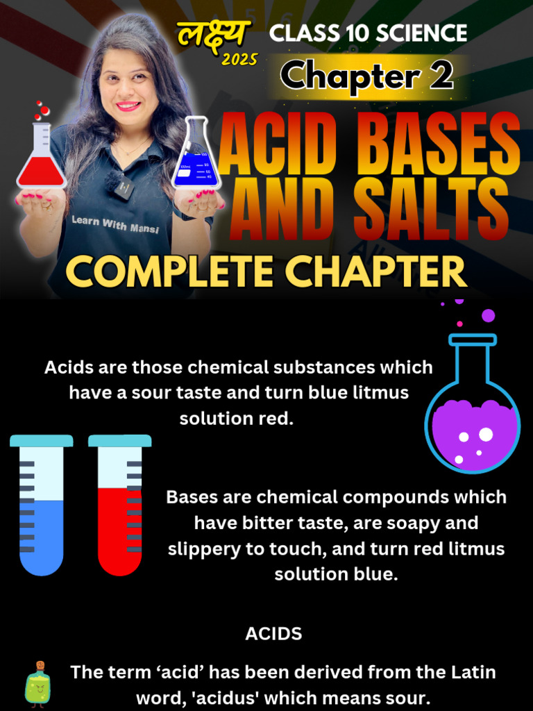 Acids, Bases, and Their Reactions Explained | PDF | Sodium Carbonate | Acid