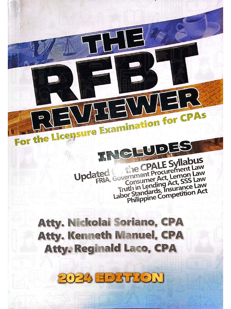 RFBT Reviewer by Soriano Manuel Laco 2024 | PDF