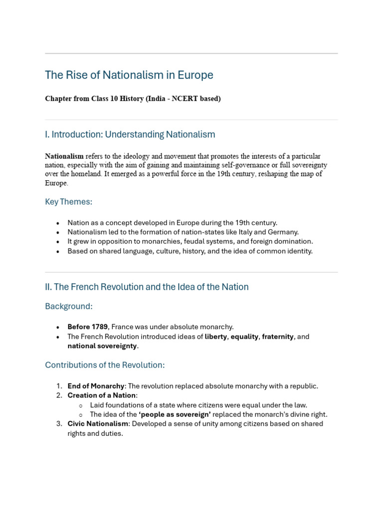 Rise of Nationalism in 19th Century Europe | PDF | German Empire ...